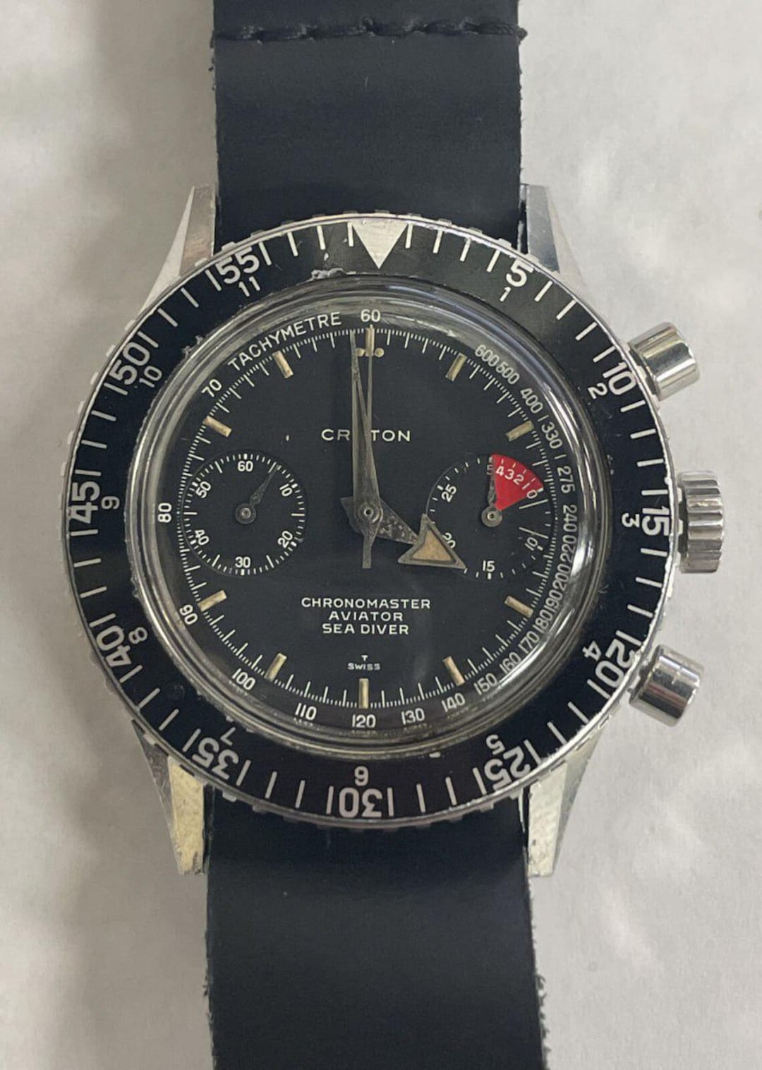 Vintage Croton Chronomaster Aviator Sea Diver Watch – Classic Multi ...