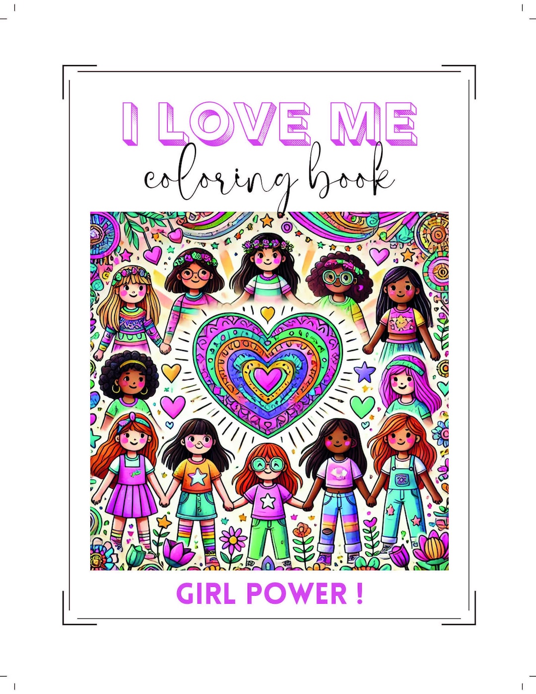 I Love Me: Girl Power Coloring Book - Ages 5- 10 - Etsy