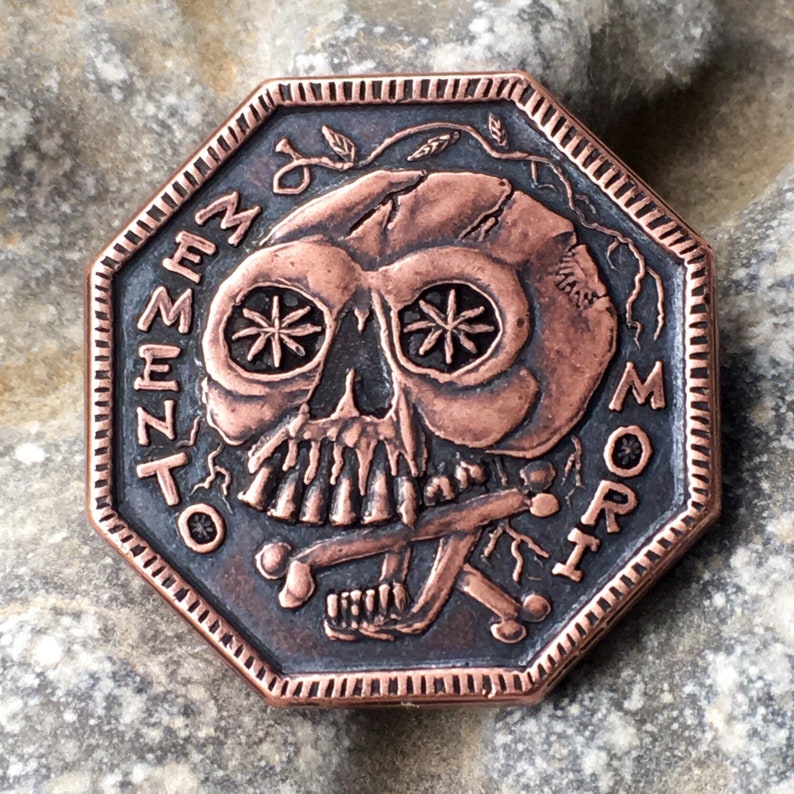 Memento Mori /memento Vivere Copper Coin Reminder Stoic Gift - Etsy