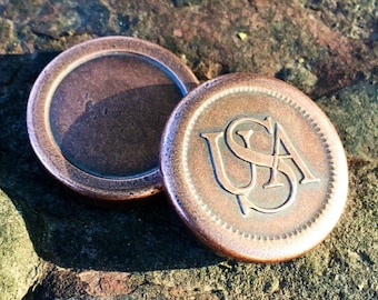 Aztec Sun Stone Calendar Copper Worry Coin | Etsy