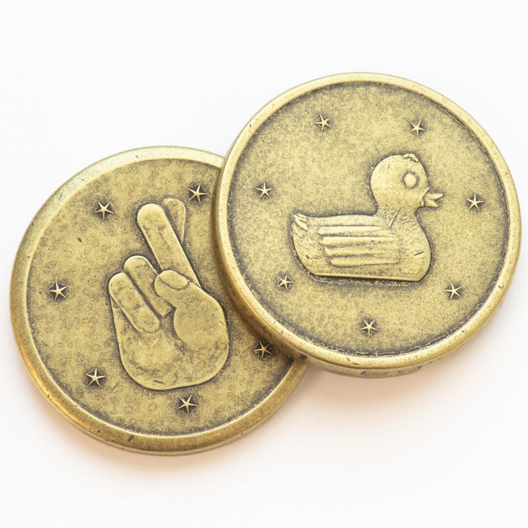 Lucky Duck Coin in Brass - Etsy
