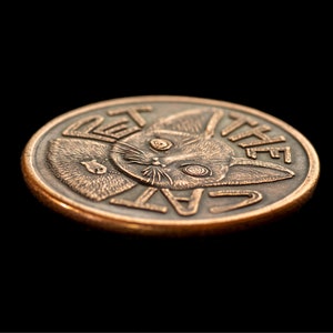 Pet the Cat / Flip Again Copper Decision Maker Coin - Etsy