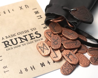 Artisan Copper Rune Set, Handmade Rune Set, Divination Runes, Norse ...