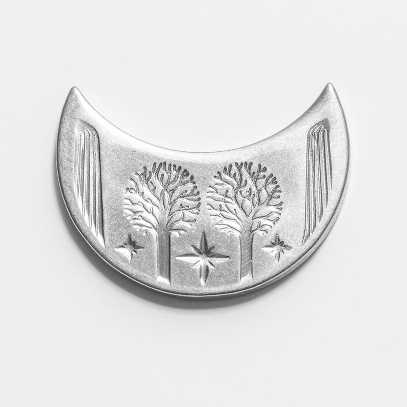 RIVENDELL Elvish Trees Wax Seal Coin Crescent Moon Shape - Etsy
