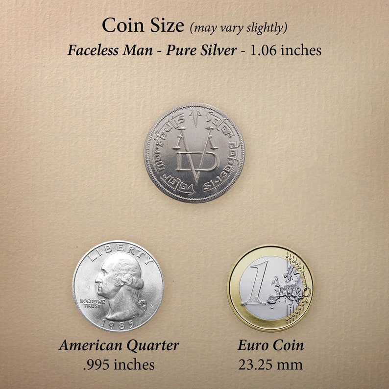 Silver Faceless Man Coin, Valar Morghulis, Licensed ASOIAF - Etsy