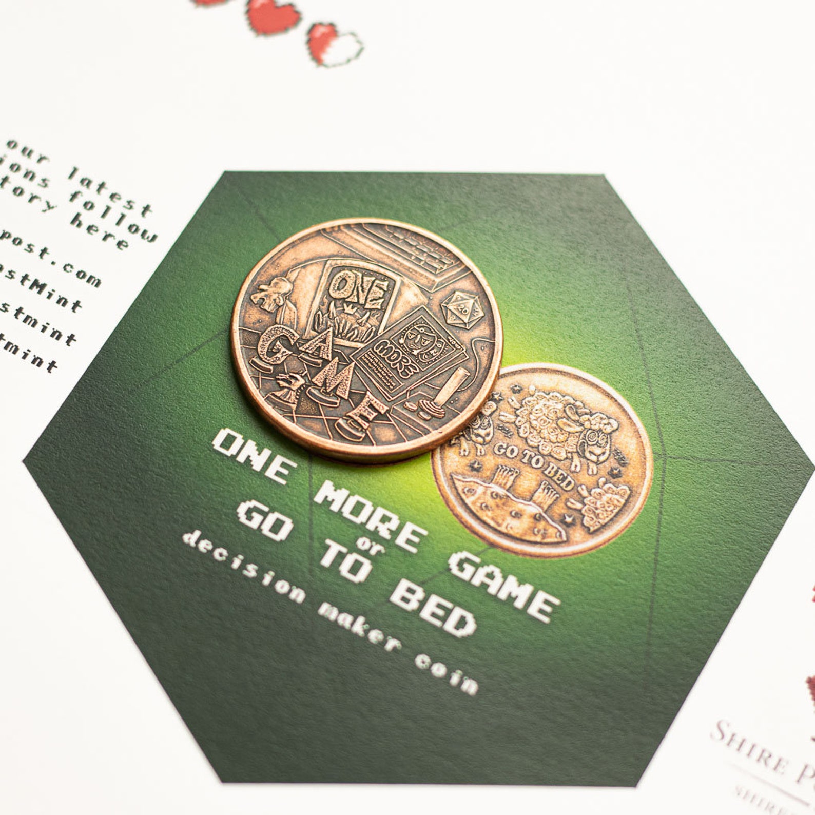 One More Game / Go to Bed Decision Maker Coin - Etsy