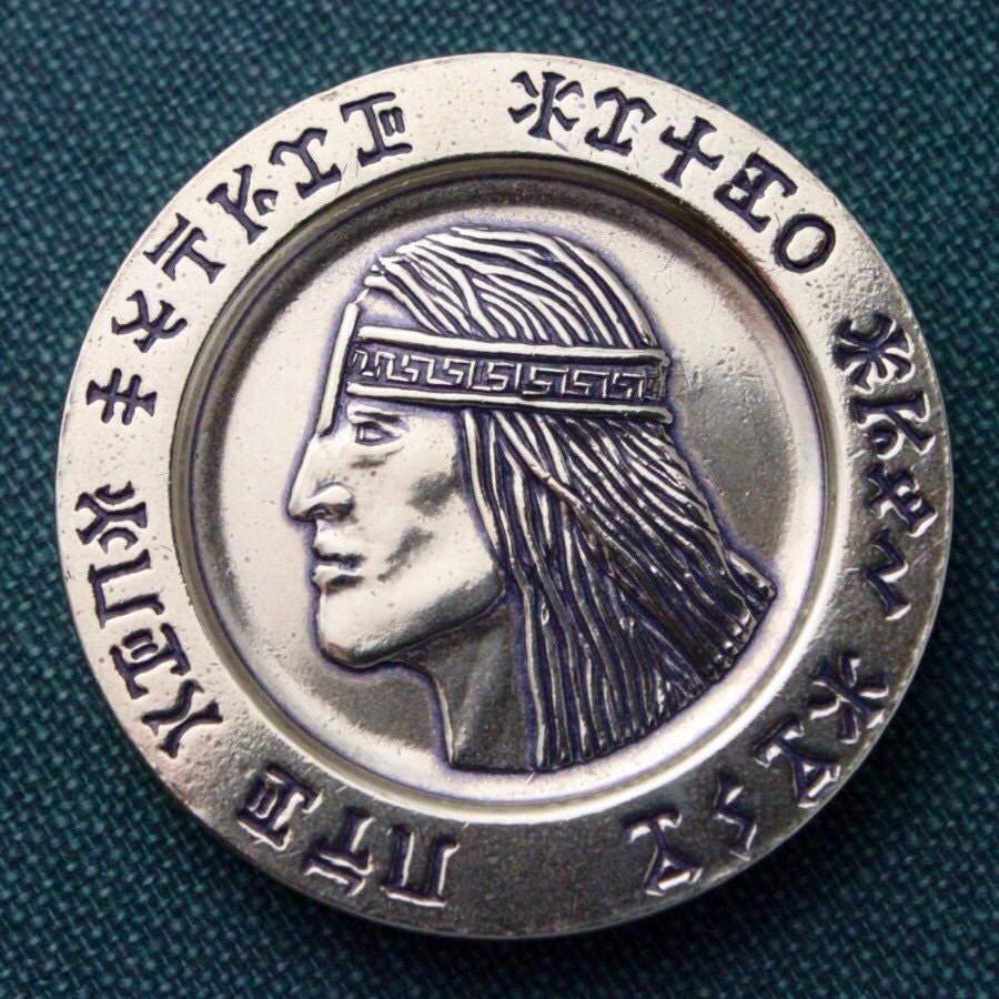 King Conan Golden Lion of Aquilonia, Solid Brass Fantasy Coin, - Etsy