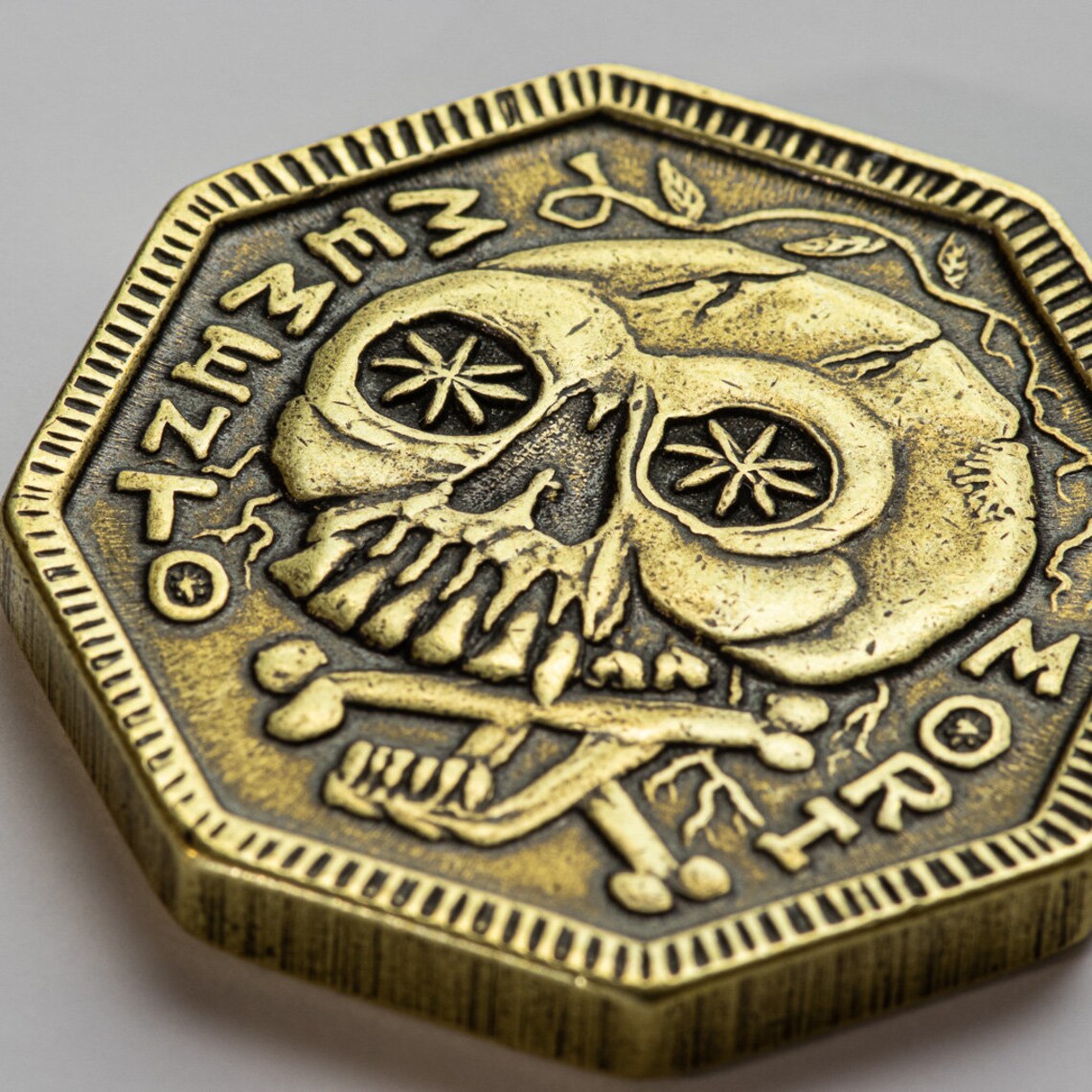 Memento Mori Brass Coin Memento Vivere Reminder Stoic Gift - Etsy
