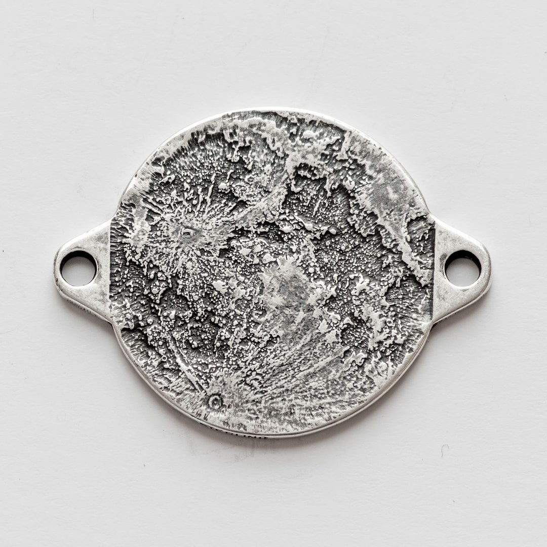 Moon Connector Coin Link- Sterling Silver - Etsy