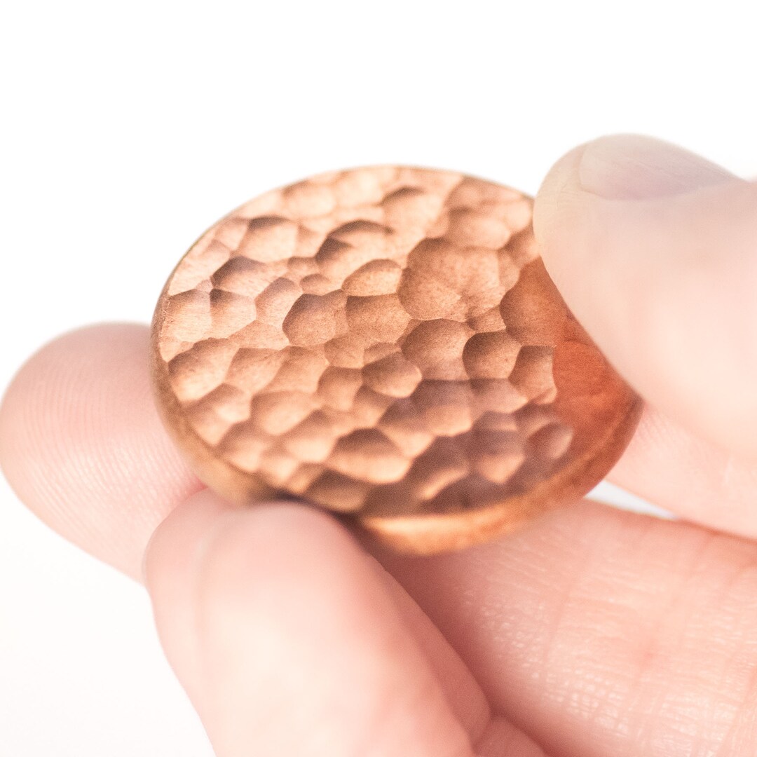 Hammered Copper Worry Stone Coin - Etsy