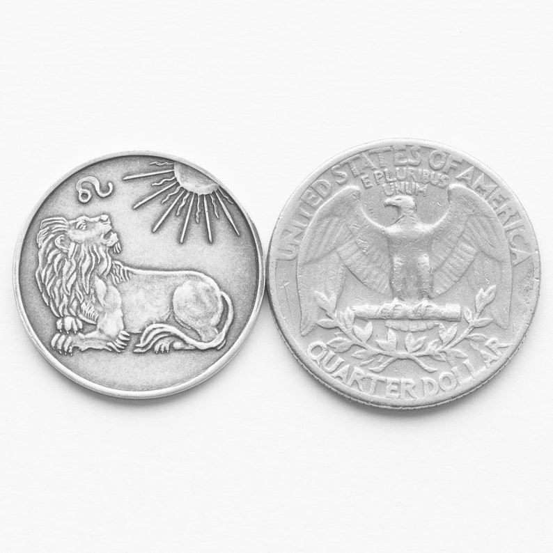 Zodiac Leo Moon Silver Coin | Etsy