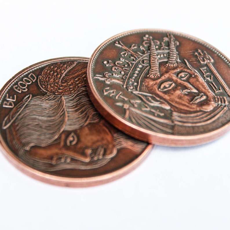 Be Good/ Stay Evil Coin Toss Flipping Coin Decision Maker | Etsy