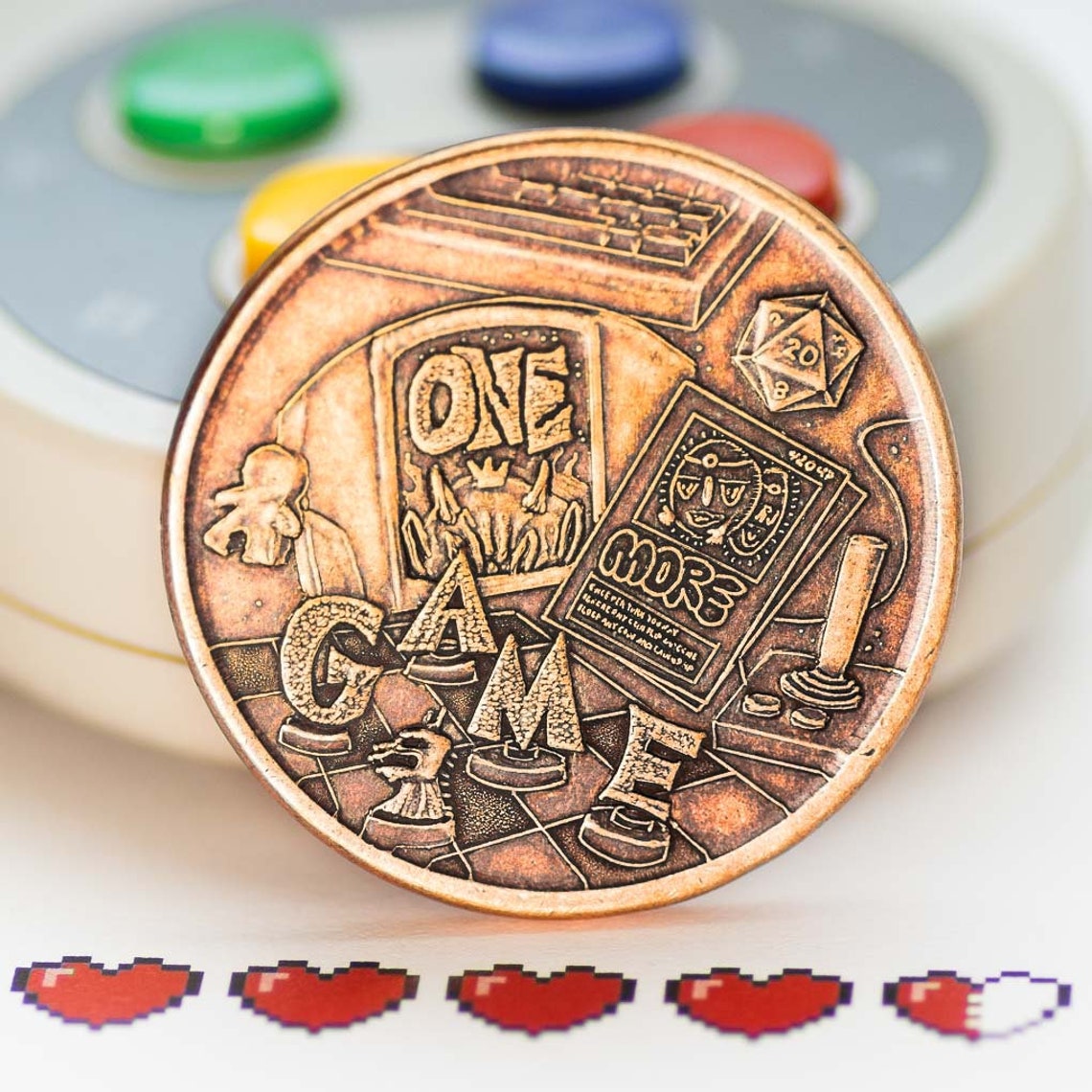 One More Game / Go to Bed Decision Maker Coin - Etsy