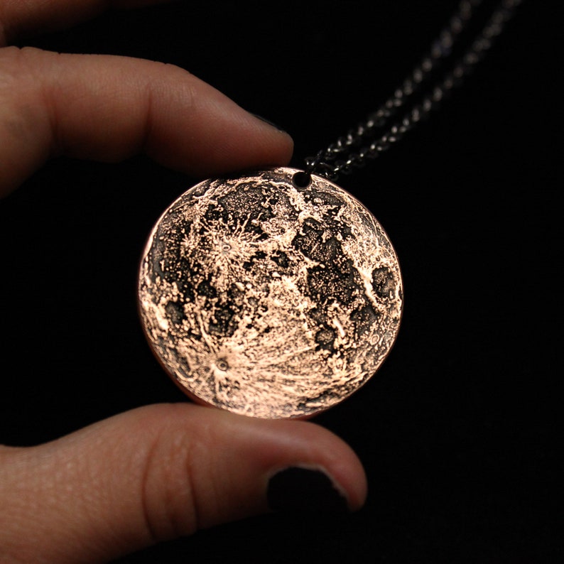 Copper Super Blood Moon Necklace Large 1.5 Pendant on - Etsy