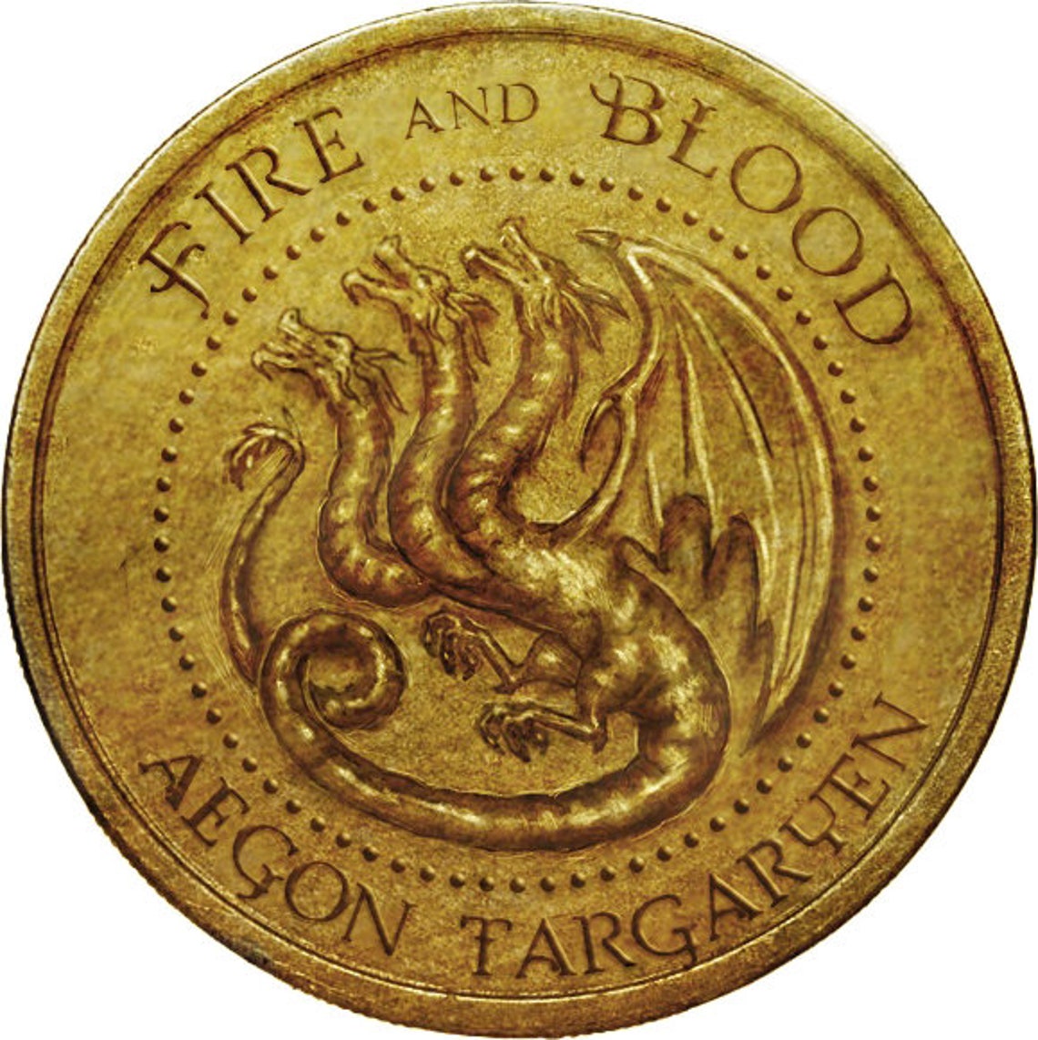 Aegon Targaryen Golden Dragon Coin - Officially Licensed ASOIAF ...