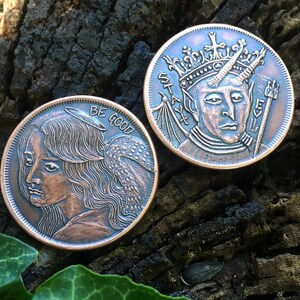 Be Good/stay Evil Copper Decision Maker Coin - Etsy