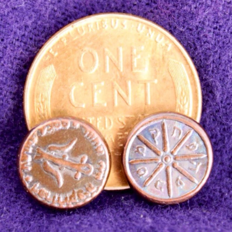 Pair of Widow's Mites Handmade Replica Coins Ancient - Etsy