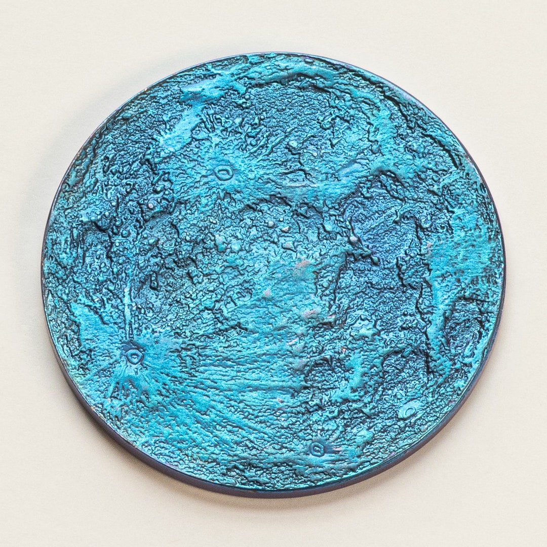 Blue Moon Coin 1 Anodized Blue Niobium the Perfect Realistic Celestial ...