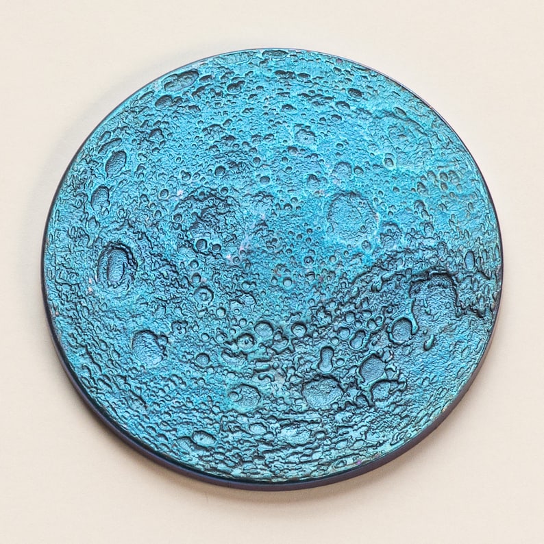 Blue Moon Coin 1 Anodized Blue Niobium the Perfect - Etsy