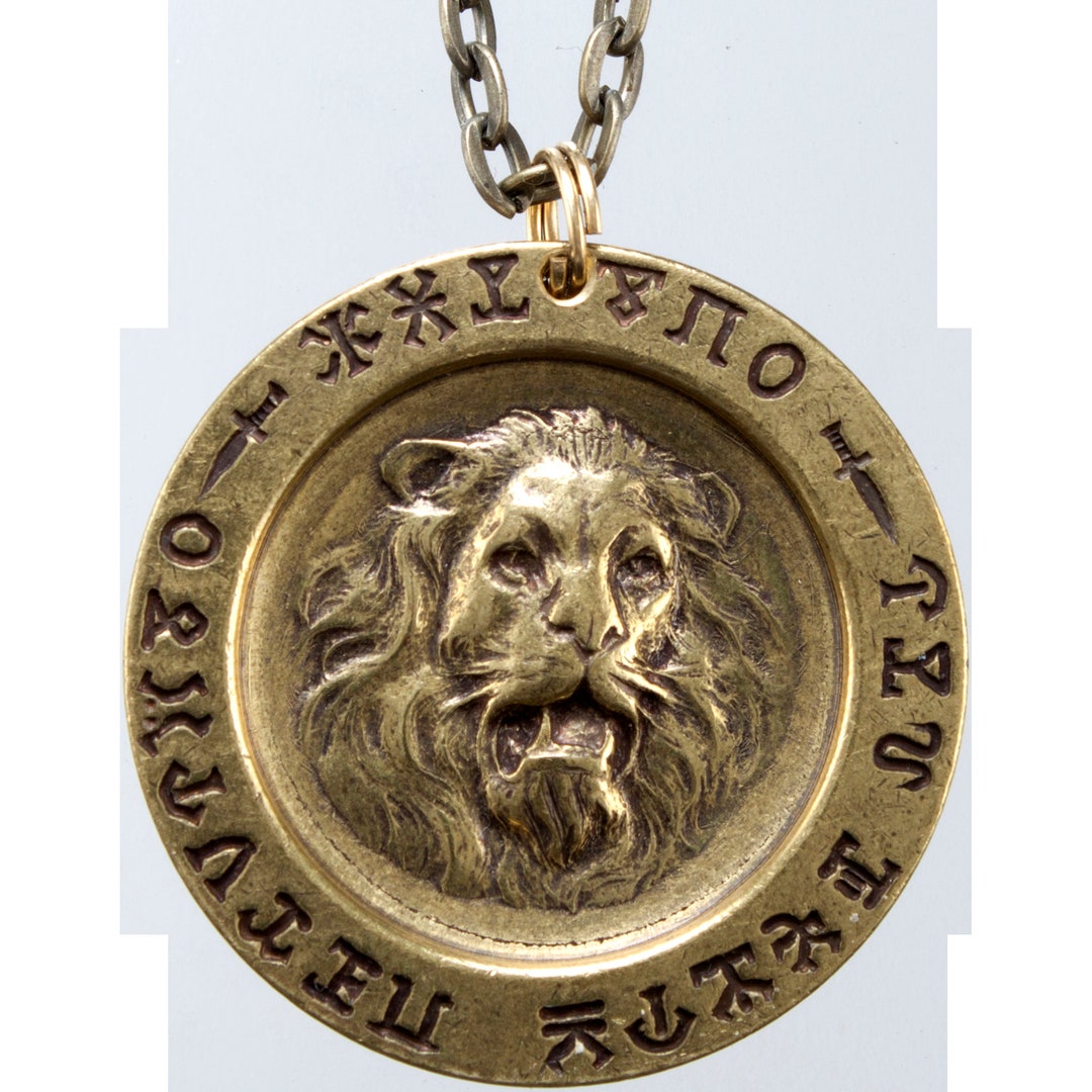 King Conan Necklace Golden Lion of Aquilonia Solid Brass Pendant - Etsy
