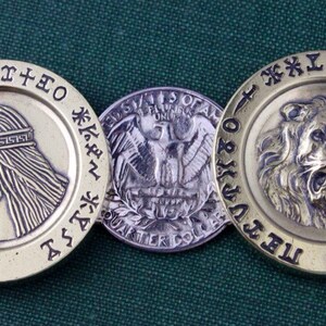 King Conan Golden Lion of Aquilonia, Solid Brass Fantasy Coin, - Etsy