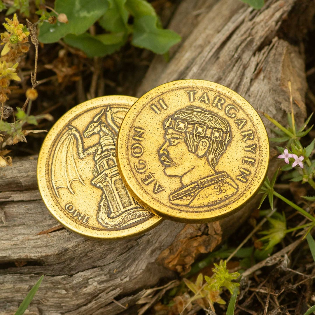Aegon II Targaryen Golden Dragon Coin, Officially Licensed ASOIAF - Etsy