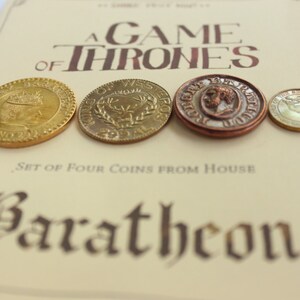 House Baratheon Set of 4 Coins - Officially Licensed ASOIAF - Etsy
