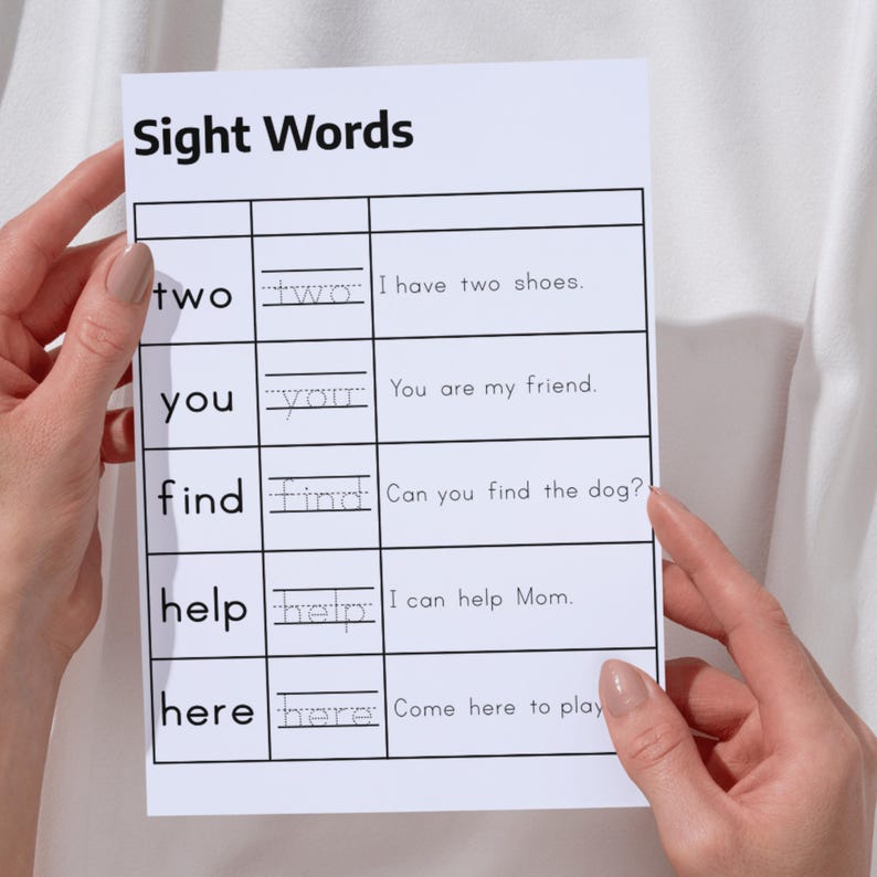 Pre-primer Dolch Sight Words Workbook: Ages 4-8 Literacy (PDF ...