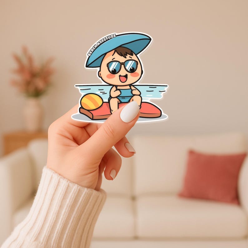 Kawaii Summer Stickers – Planner Clipart, 21 PNG Files (digital ...