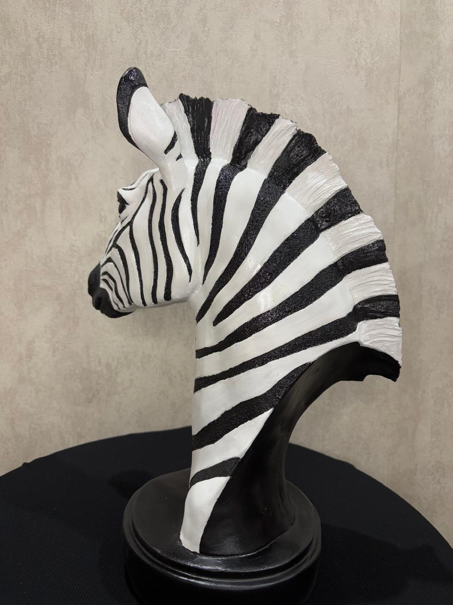 Large Zebra Head Statue, Polyester Sculpture, Home Decor - Etsy