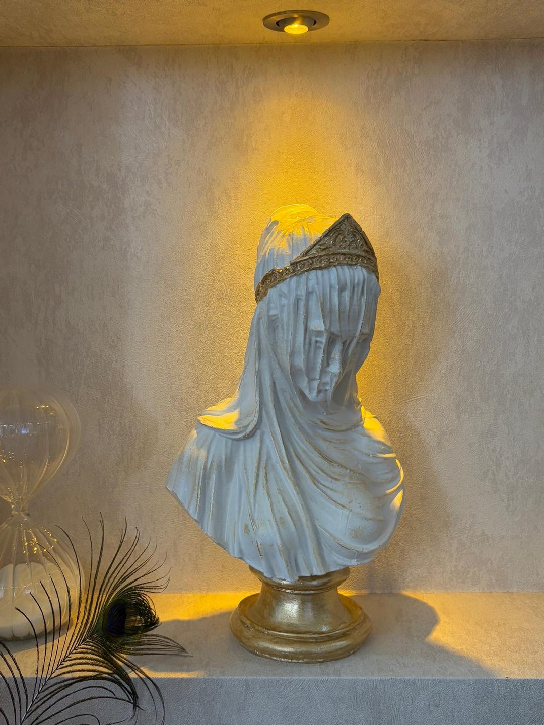 Veiled Virgin Mary Bust: Religious Home Decor (14.5'') - Etsy