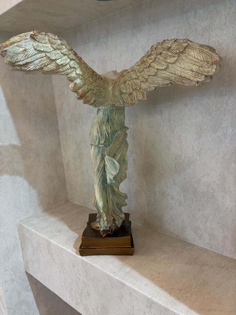 Winged Victory Samothrace Statue, Bronze Gold Greek Goddess Sculpture ...