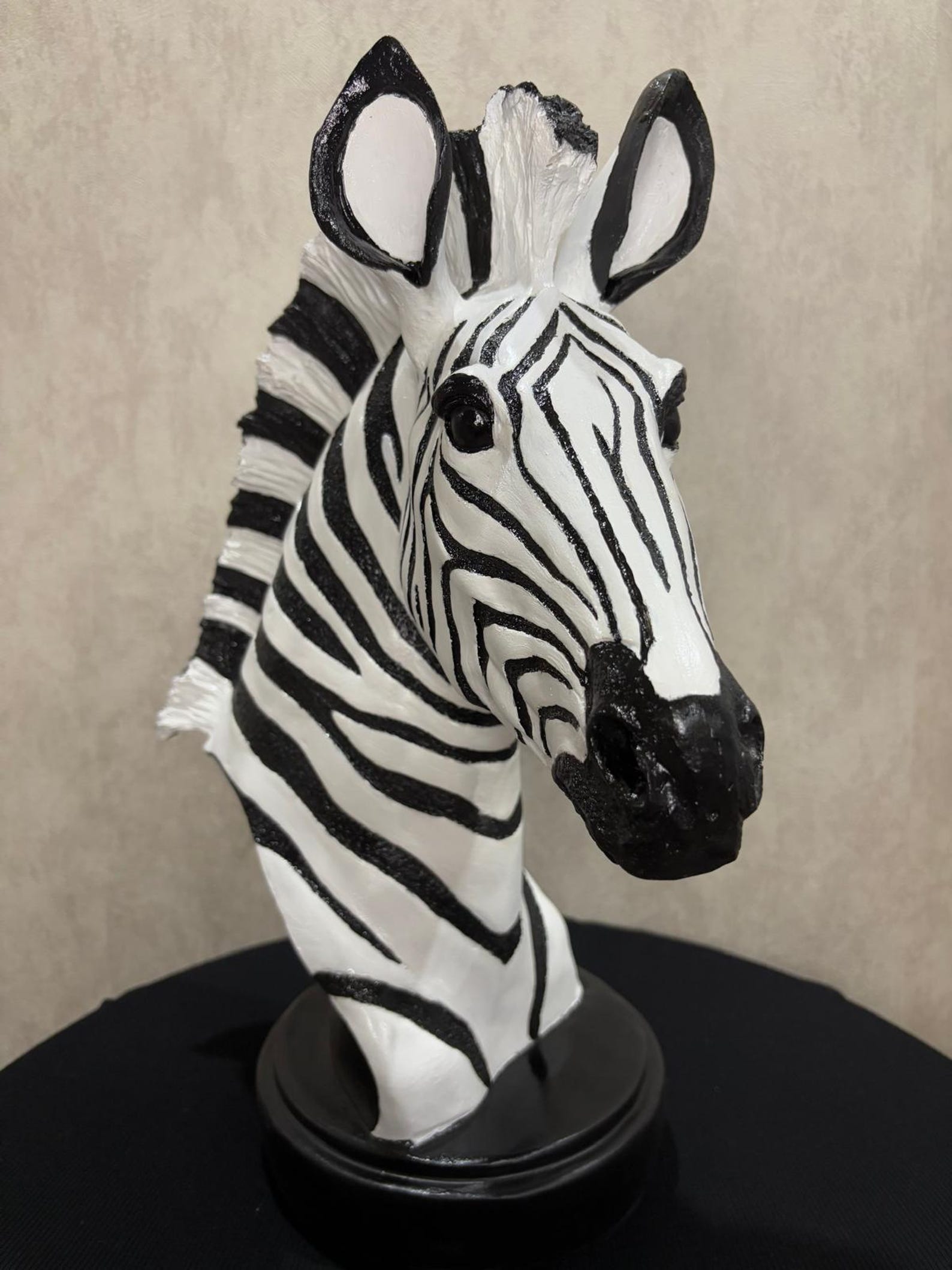 Large Zebra Head Statue, Polyester Sculpture, Home Decor - Etsy