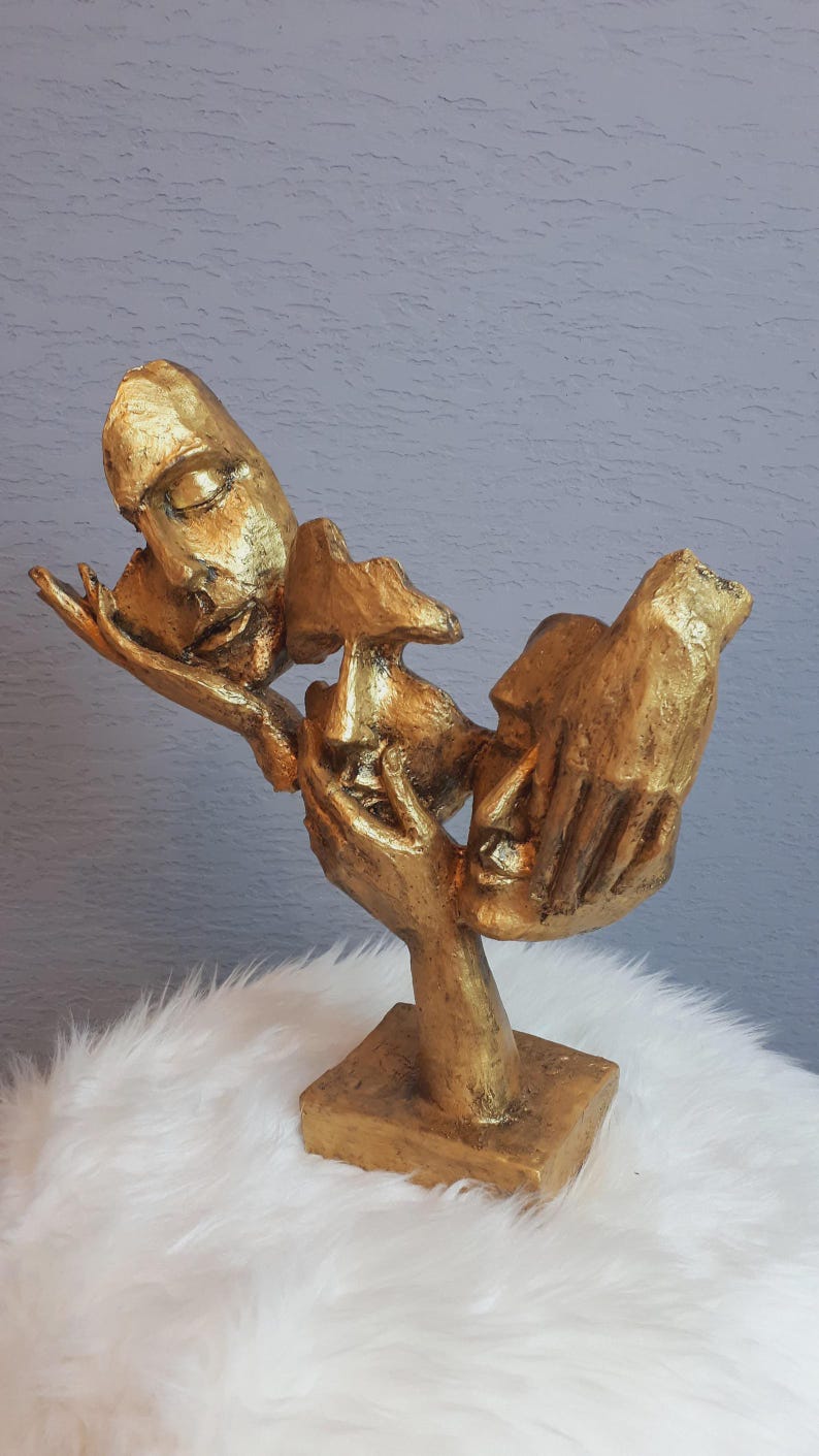 See No Evil, Hear No Evil, Speak No Evil Mask Sculpture, 11.41 Inches ...