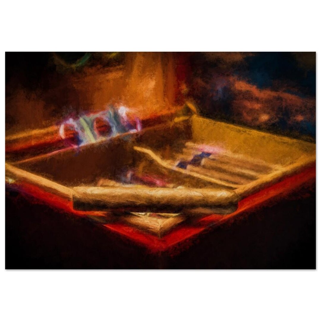 Cigar, Humidor, Tobacco, Painting, Poster, Canvas, Framed Canvas, not ...