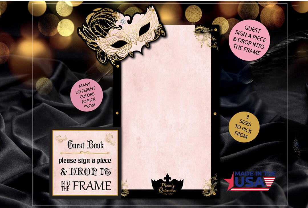 Masquerade Guest Book/birthday/quinceañera/mask/alternative ...