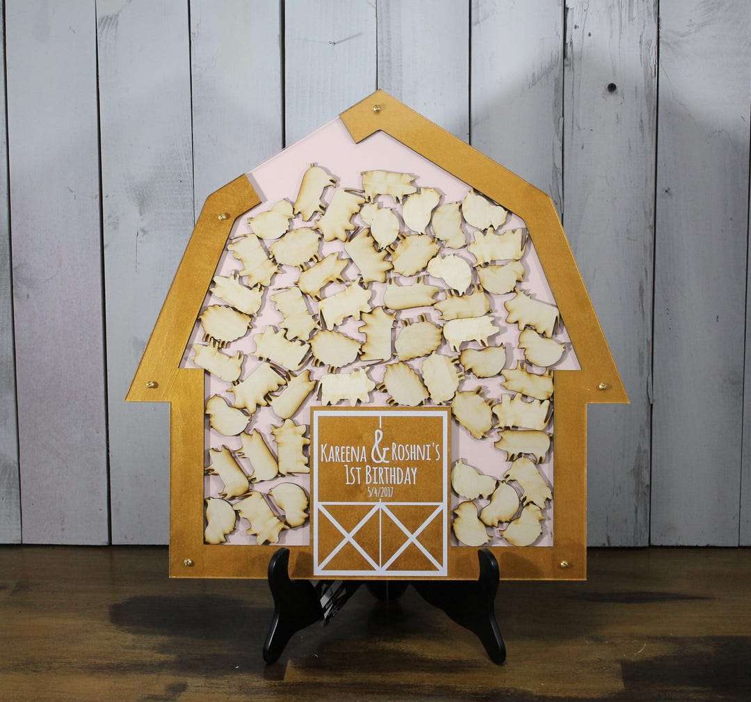 Barn/baby Shower/birthday Party/top Drop Frame/guest Book/unique ...