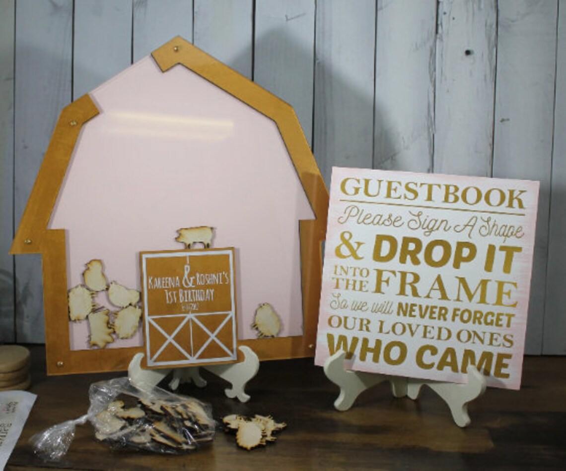 Barn/baby Shower/birthday Party/top Drop Frame/guest - Etsy