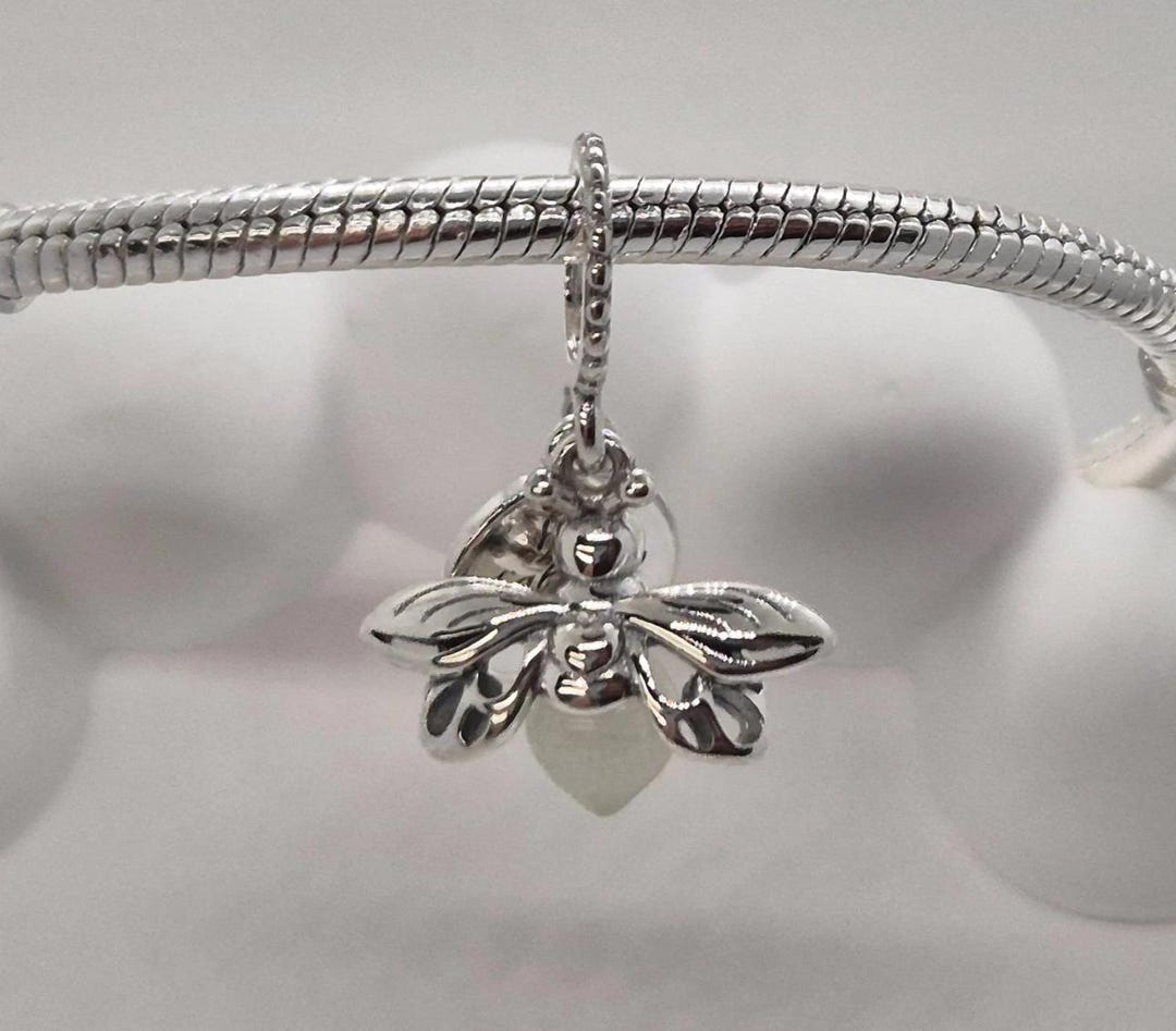 Silver PLATED Glow in the Dark Firefly Beetle Dangle Charm for ...