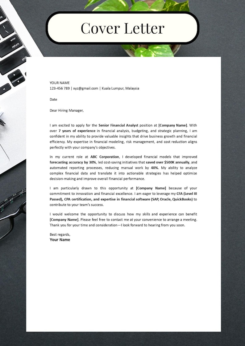 Resume Template With Cover Letter | Professional Resume and Cover ...