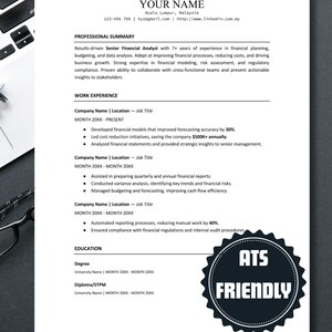 Resume Template With Cover Letter | Professional Resume and Cover ...