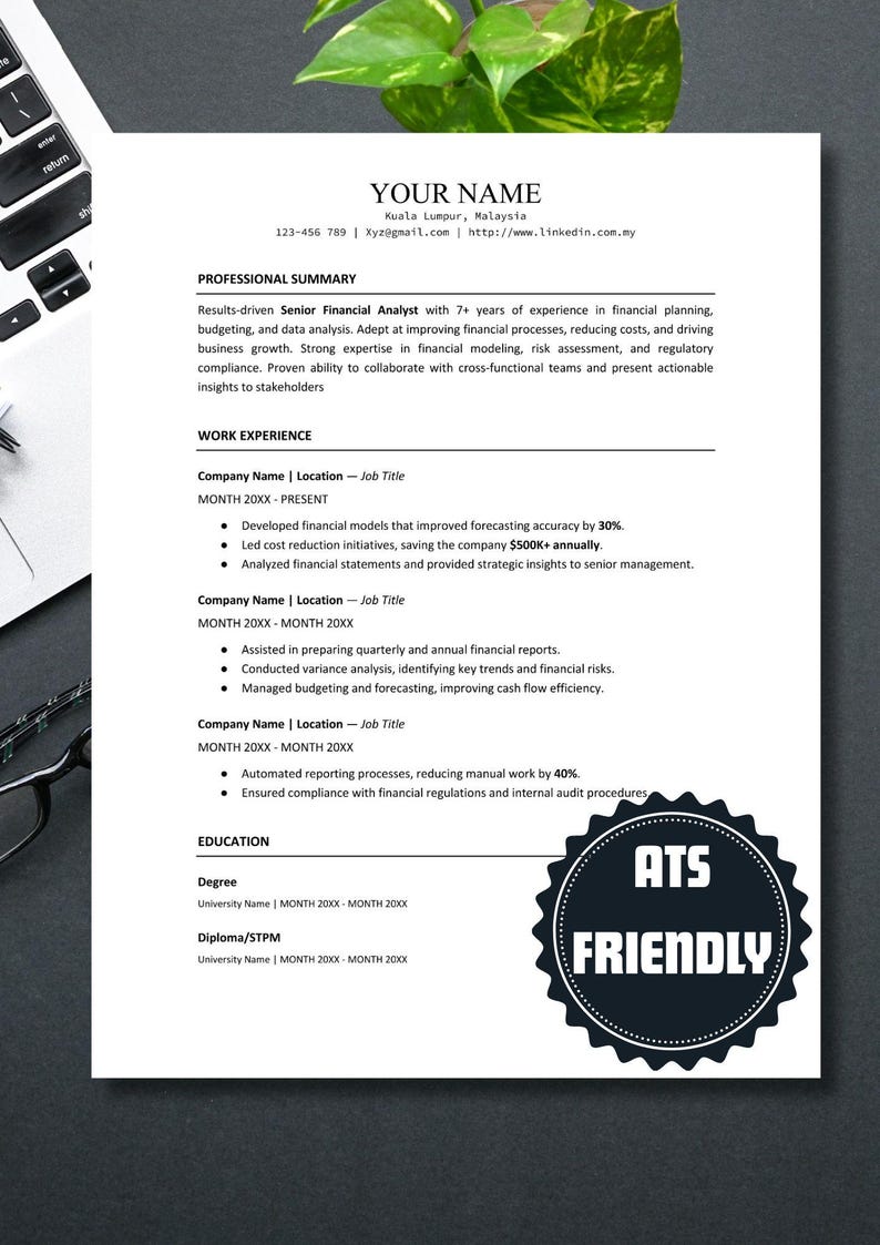 Resume Template With Cover Letter | Professional Resume and Cover ...