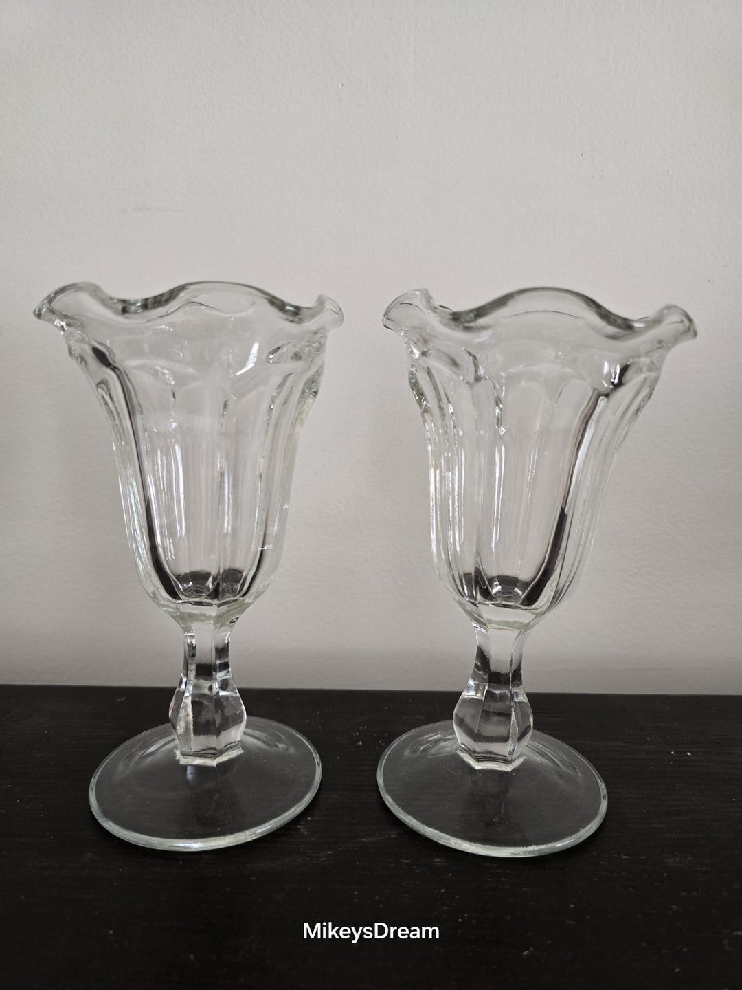 Vintage Ice Cream Parlor Sundae Flute (set of 2) - Etsy