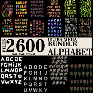 Amazing 2600 Files Alphabet Mega Bundle | Alphabet Clipart | Vintage ...