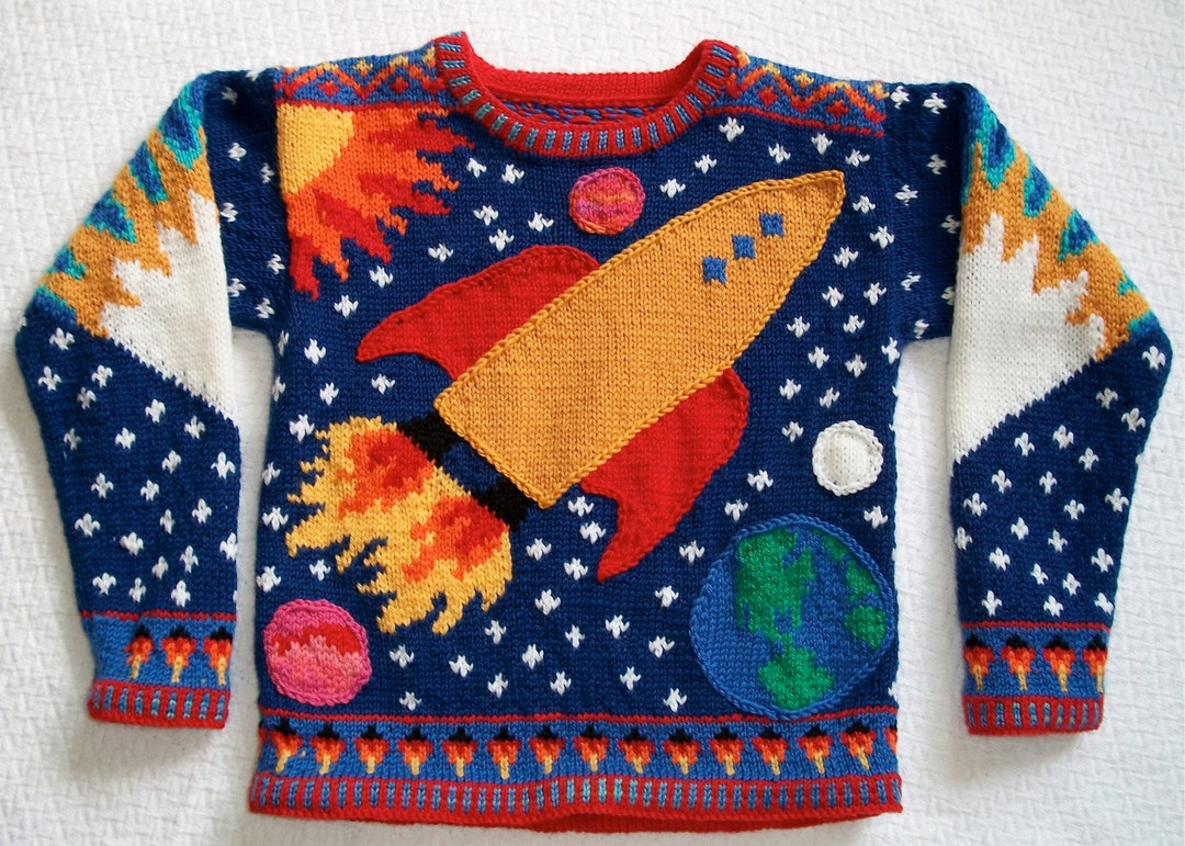 Knitting Pattern: Rocket Sweater Size Five Years - Etsy