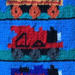 Knitting Pattern: Trains Size Five Years - Etsy