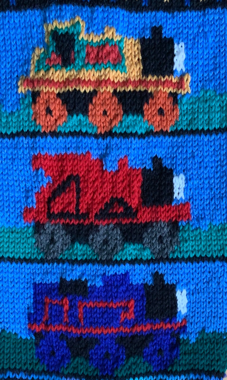 Knitting Pattern: Trains Size Five Years - Etsy