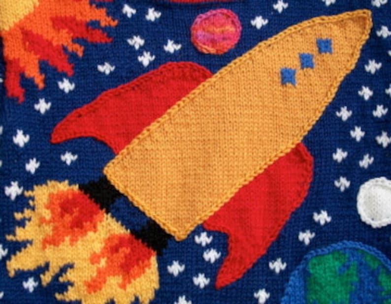 Knitting Pattern: Rocket Sweater Size Five Years - Etsy UK