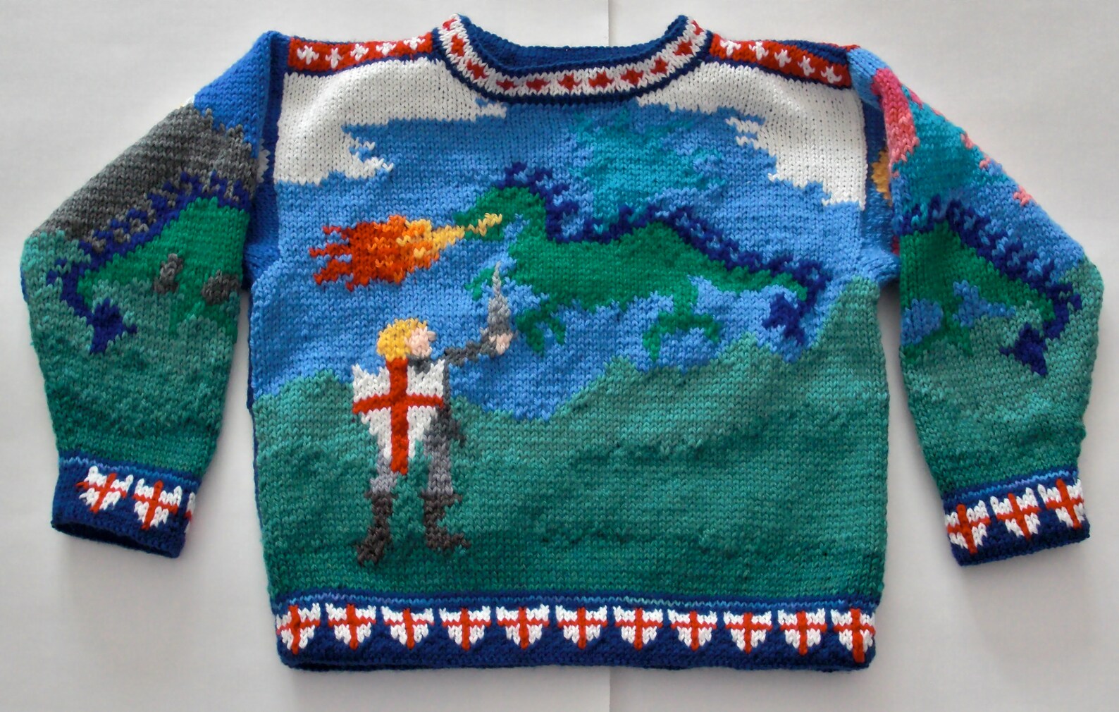 Knitting Pattern St George and the Dragon Four Years - Etsy