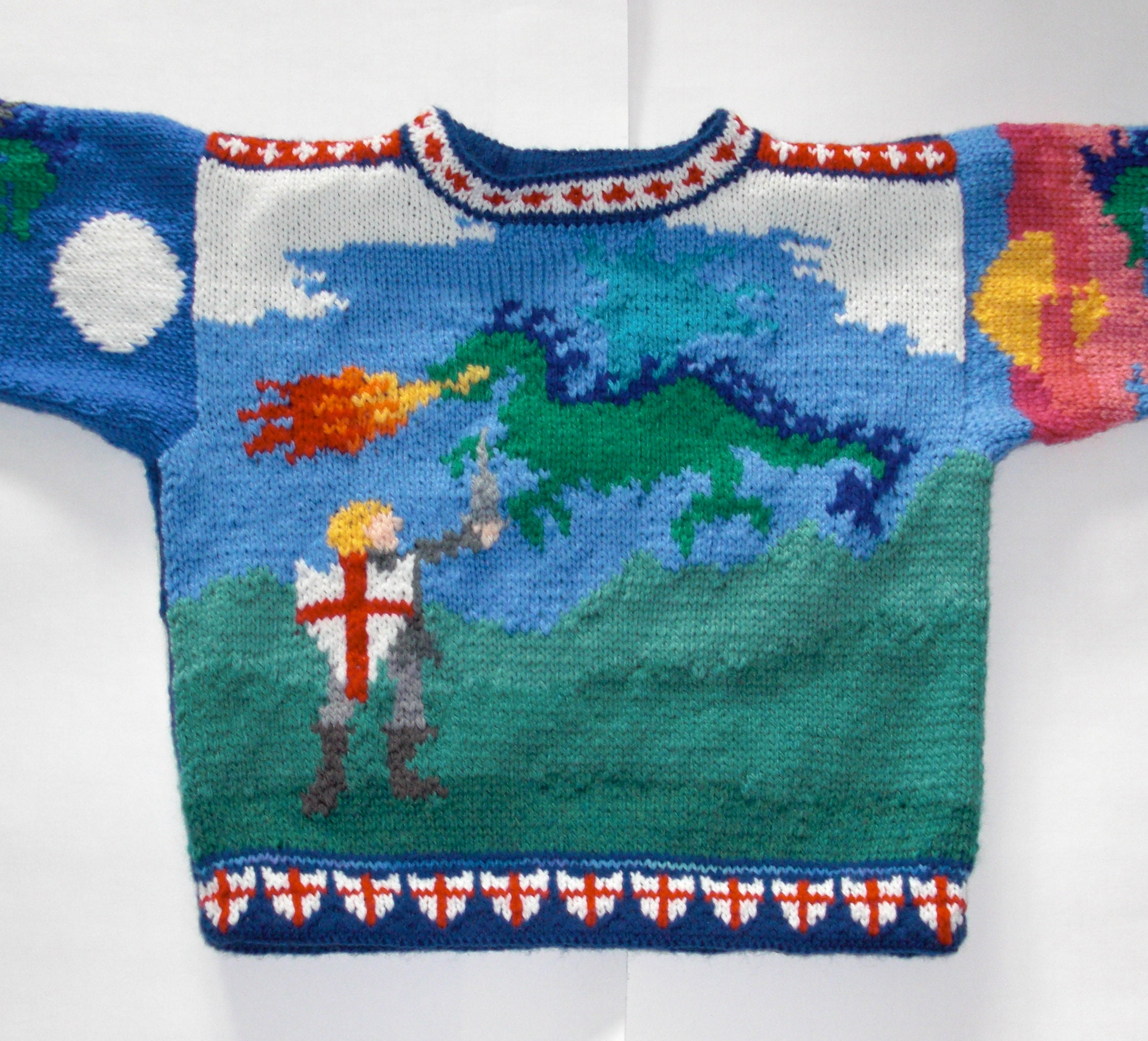 Knitting Pattern St George and the Dragon Four Years - Etsy